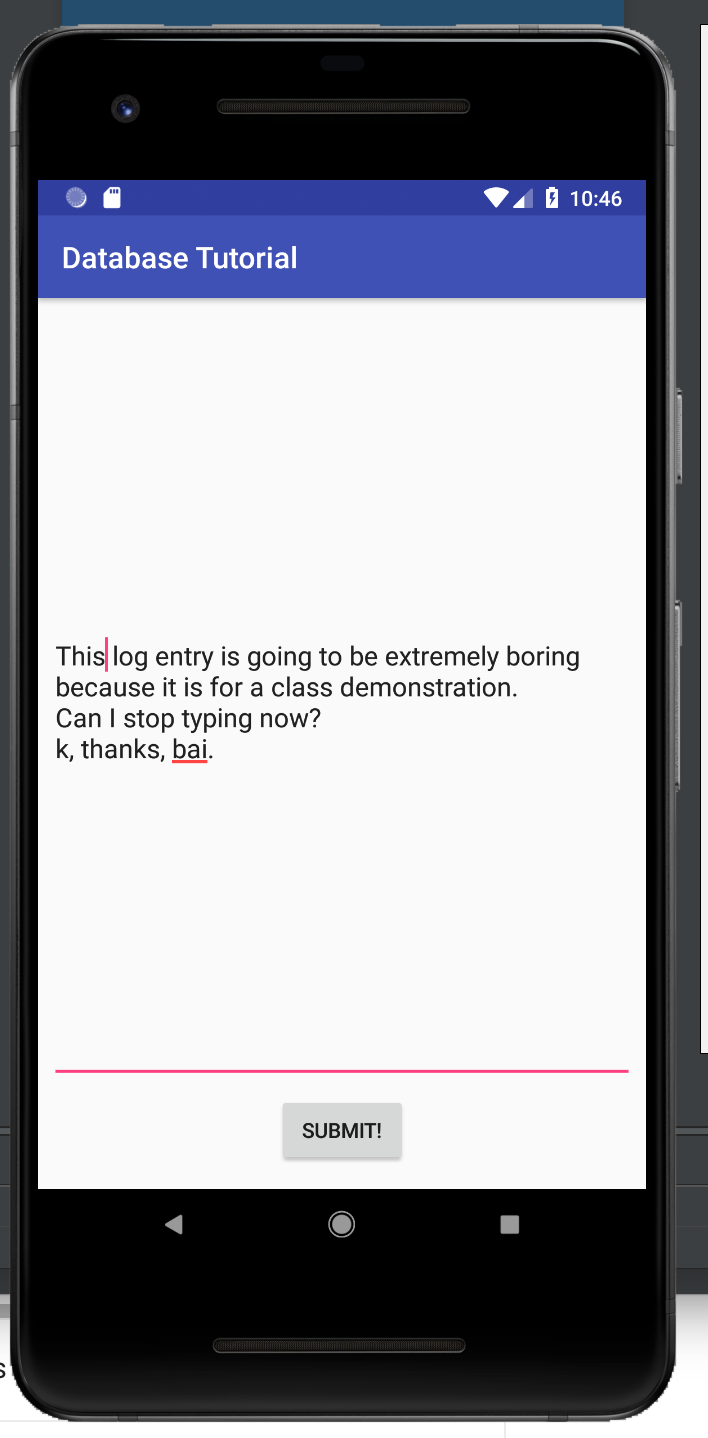 CS4518 Android Application Database Tutorial